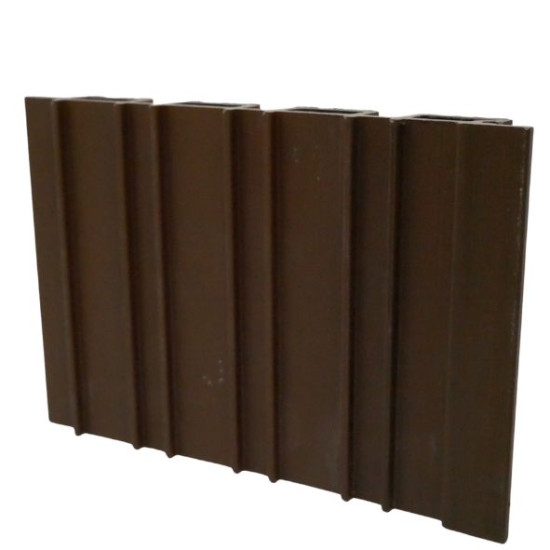 Walnut 2.5m Slatted Composite Cladding Acoustic Wall